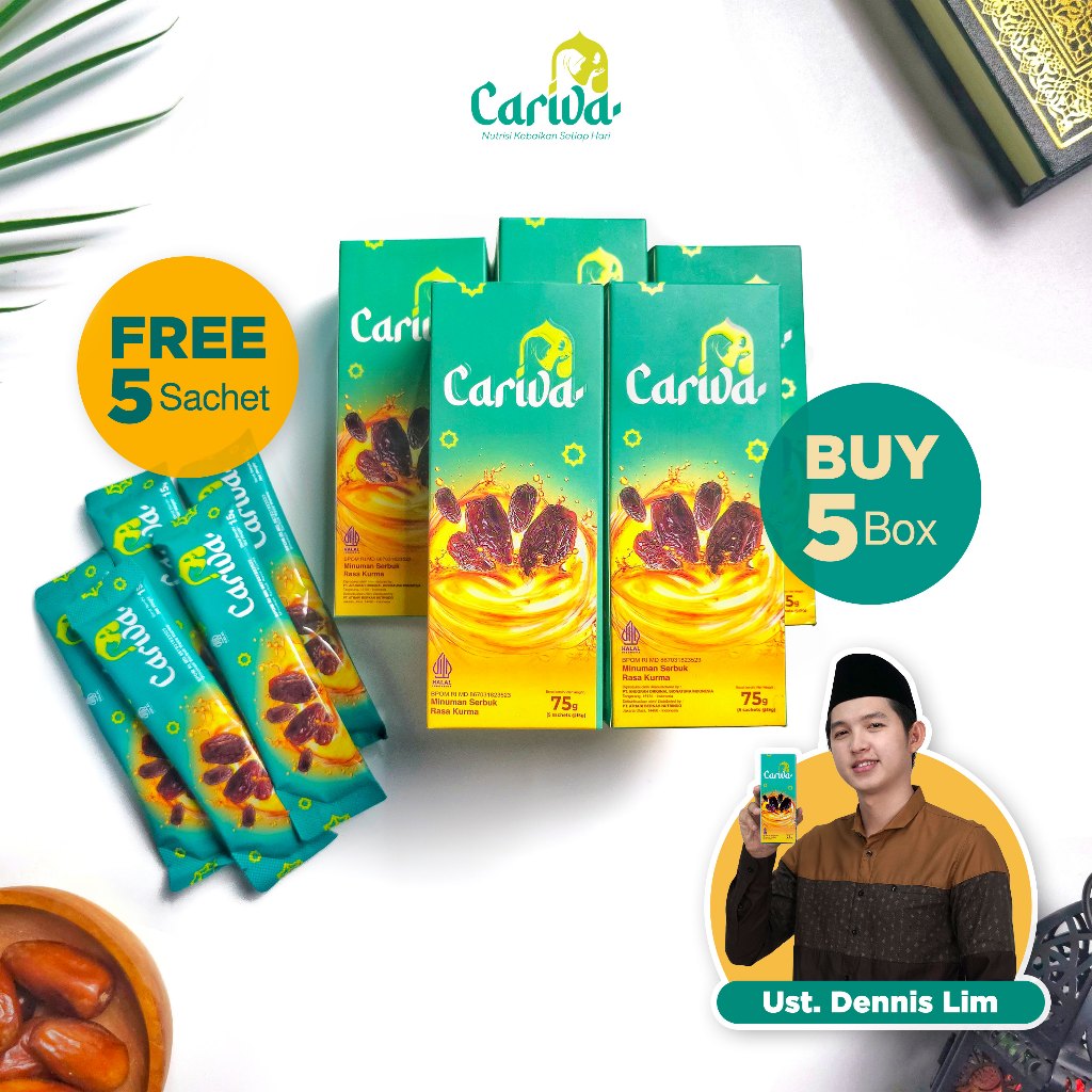 Jual CARIVA Bundle 5 Box - Fiber Drink Diet Dengan Ekstrak Kurma ...