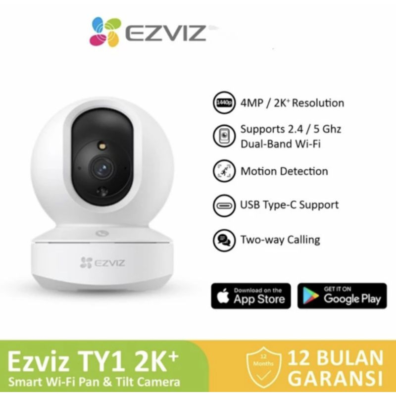Jual Kamera CCTV EZVIZ TY1 Pro 4mp 2K+ WIFI Camera | Shopee Indonesia