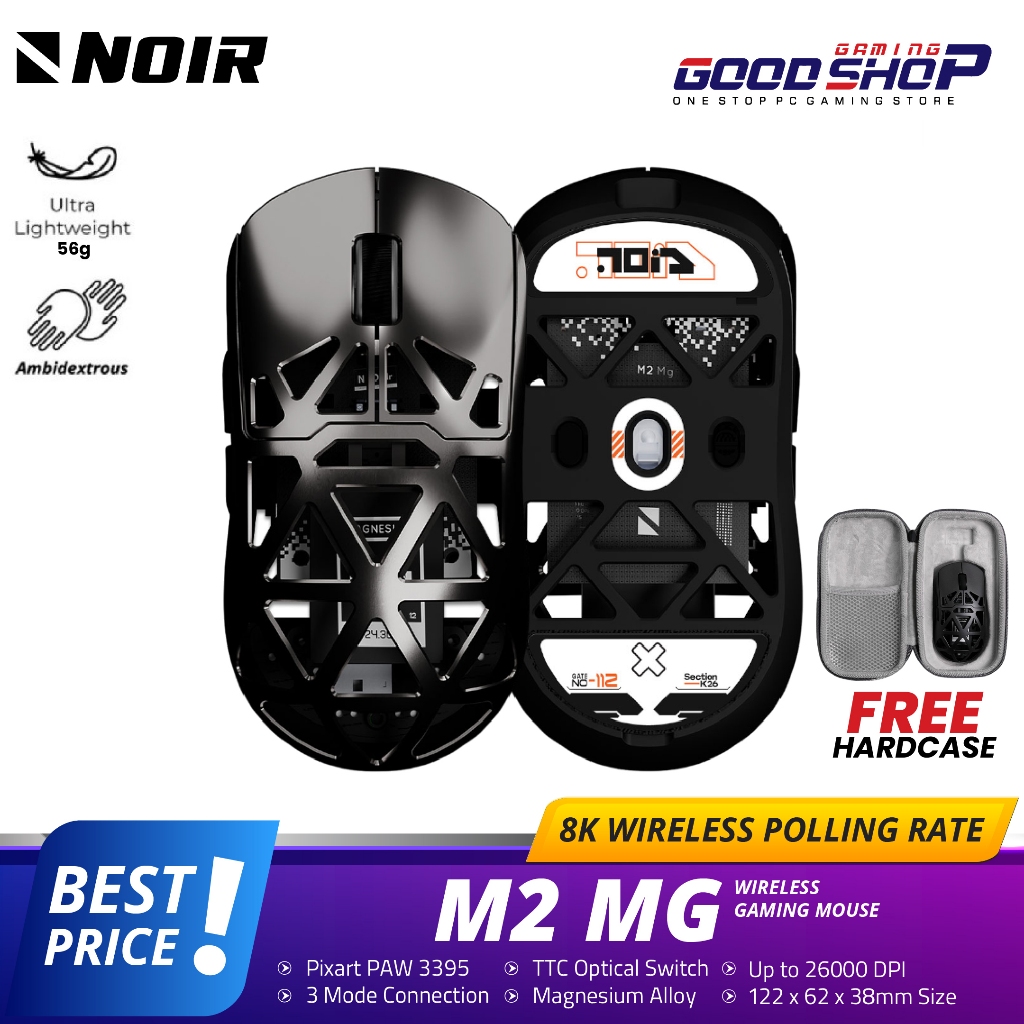 Jual Noir M2 Mg Magnesium 8K Wireless Lightweight Gaming Mouse PAW 3395 ...