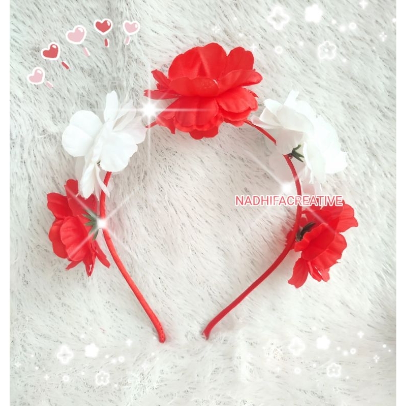 Jual Bando Bunga MERAH PUTIH/Bando Kemerdekaan/Bando Agustusan | Shopee ...