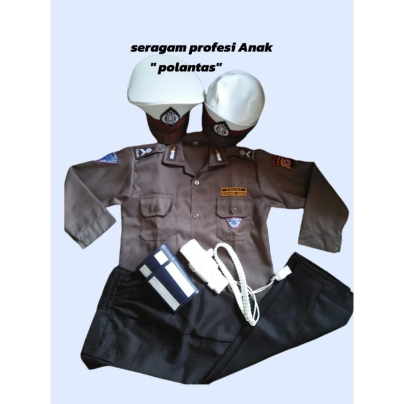 Jual seragam profesi anak Polantas+aksesoris lengkap | Shopee Indonesia