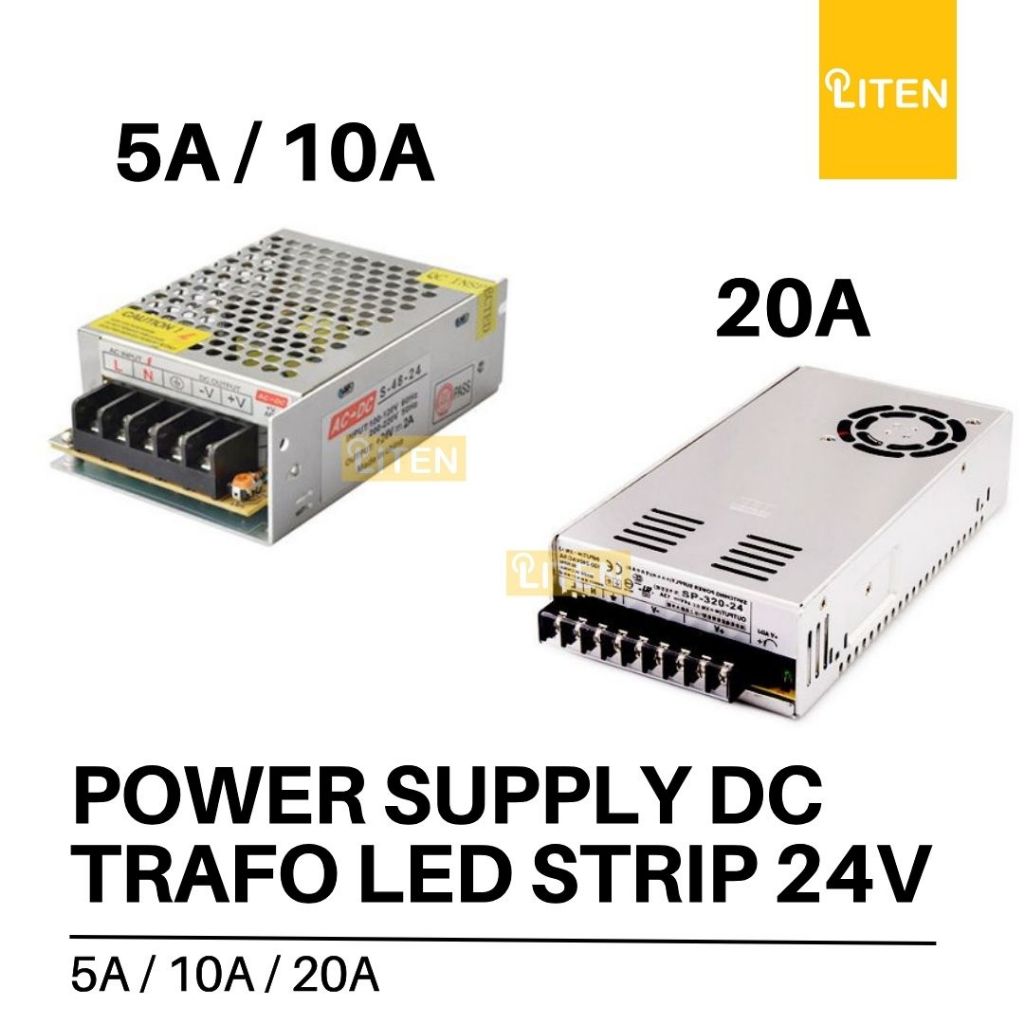 Jual Power Supply / Trafo / Adaptor Lampu LED STRIP 24V 5A 10A 20A 400W 200W 100W | Shopee Indonesia
