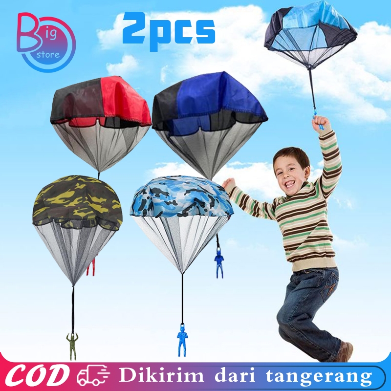 Jual Isi 2pcs Mainan Anak Terjun Payung Mainan Payung Terjun Mainan ...