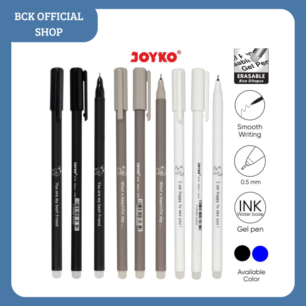Jual Gel Pen Erasable GP-321 Joyko / Pulpen Bisa Dihapus Shokyo 3 Gel 0 ...