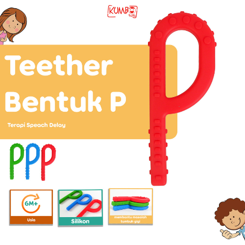 Jual Teether Speech Delay Therapy Tools Bentuk P Alat Terapi Telat ...