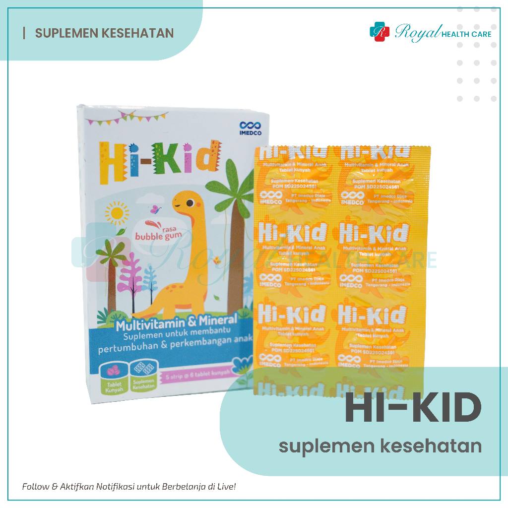 Jual HI-KID CHEWABLE, Untuk Membantu Pertumbuhan Dan Perkembangan Anak ...