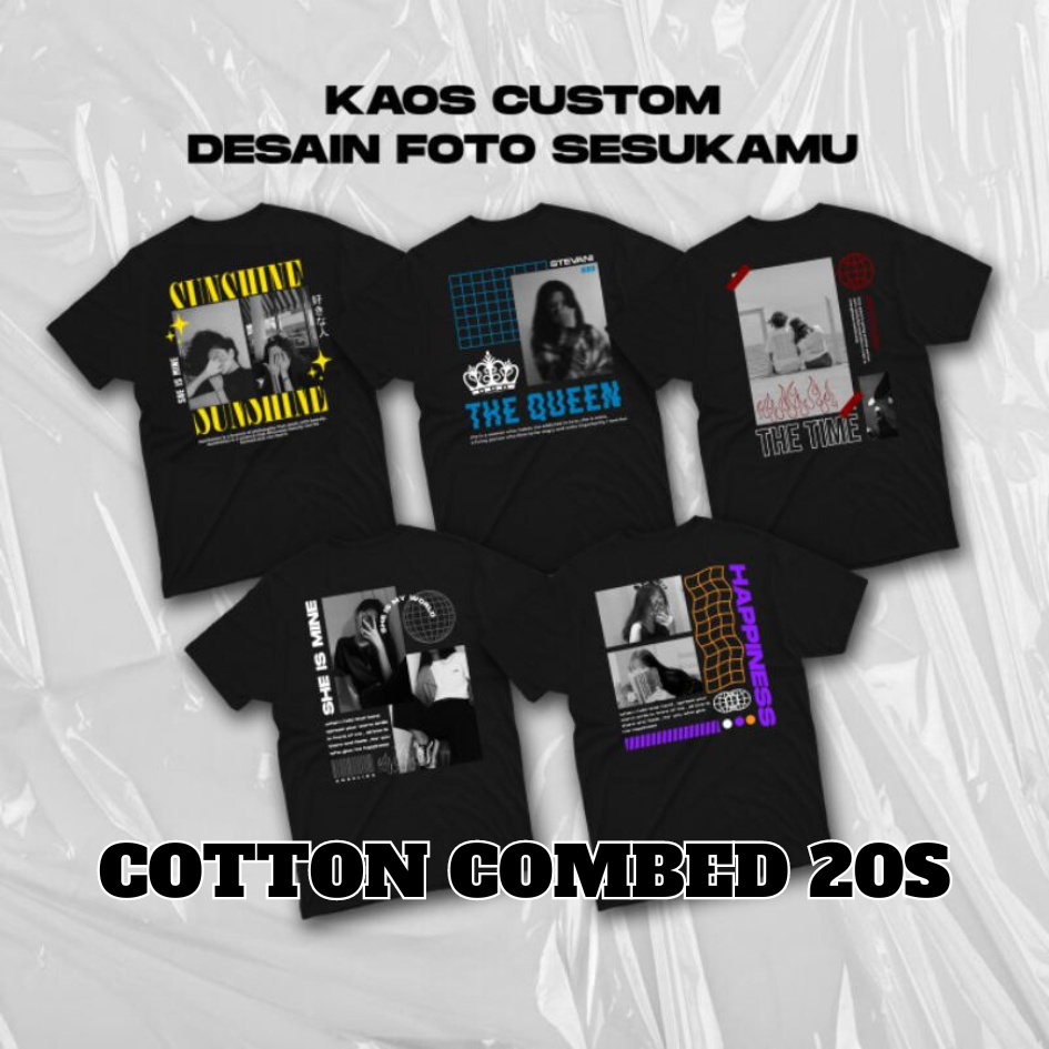 Jual Kaos Sablon Custom Cetak Foto Photo atau Gambar Full Color cotton ...