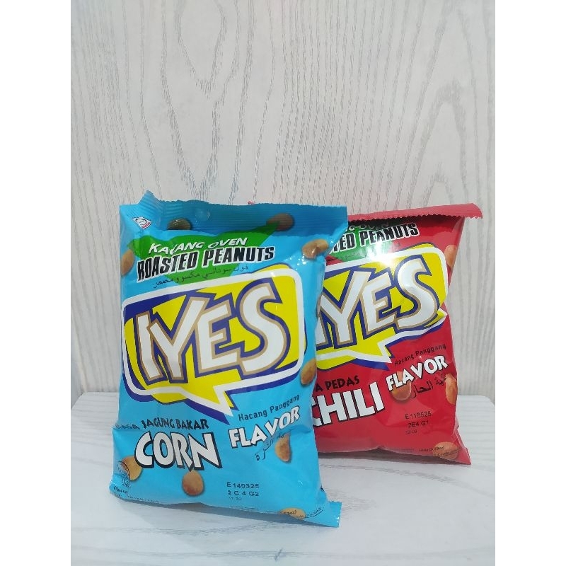 Jual IYES KACANG OVEN ROASTED PEANUTS CHILI/CORN/GARLIC RASA PEDAS/RASA ...