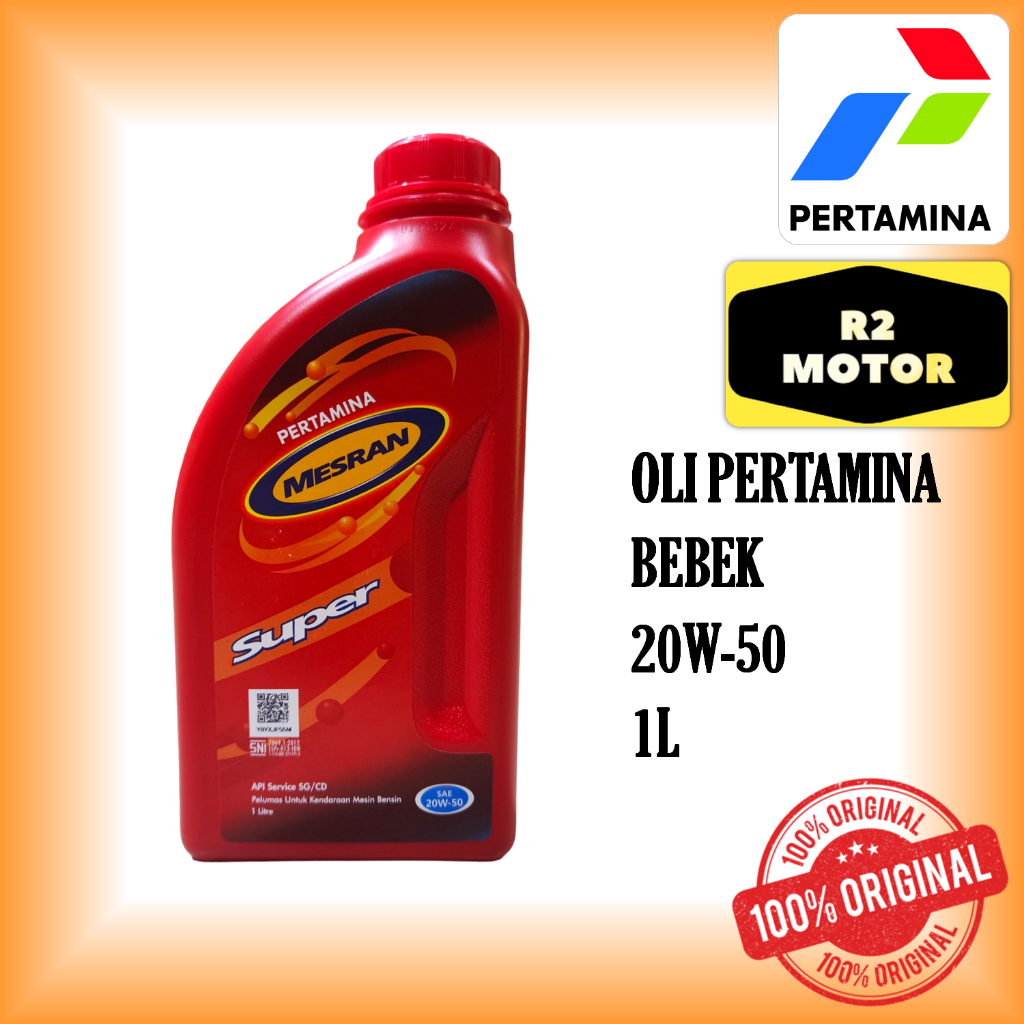 Jual OLI MESIN PERTAMINA MESRAN SUPER 20W-50 1L 1000ML SUPRA BLADE REVO ...