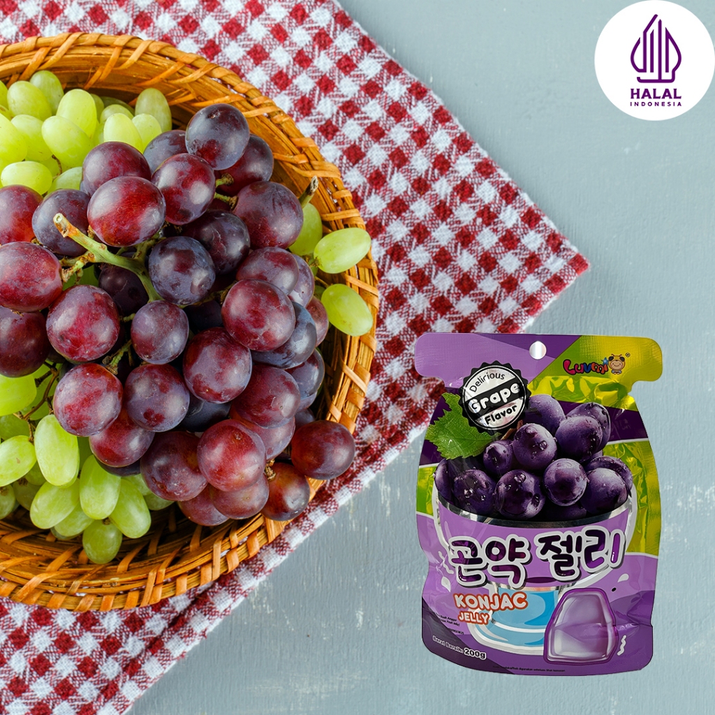 Jual Luvmi Konjac Jelly 200g Rasa Buah anggur Grape Jelly Aneka Rasa ...
