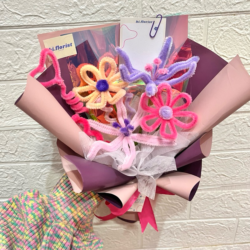 Jual SEHARI JADI | PIPE CLEANER BOUQUET BUKET KAWAT BULU MERCY | Shopee ...