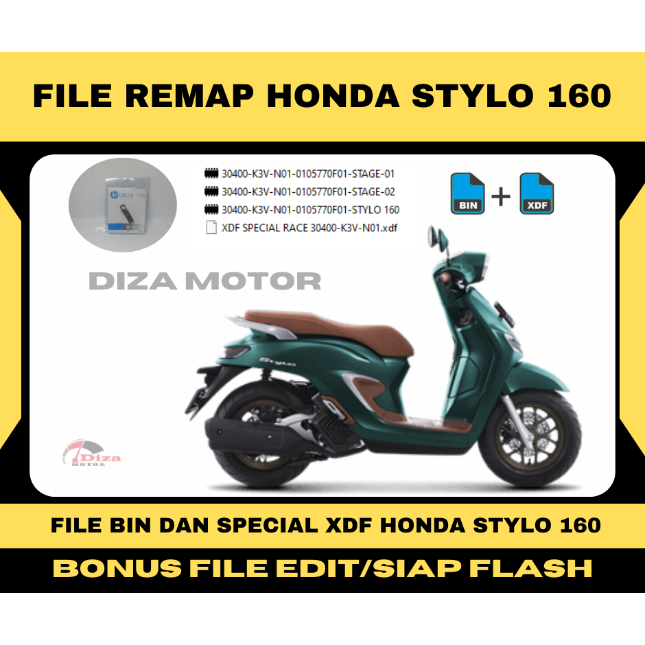 Jual File Bin/Xdf HONDA STYLO 160 K3V-N01 + FLASH DISK | Shopee Indonesia