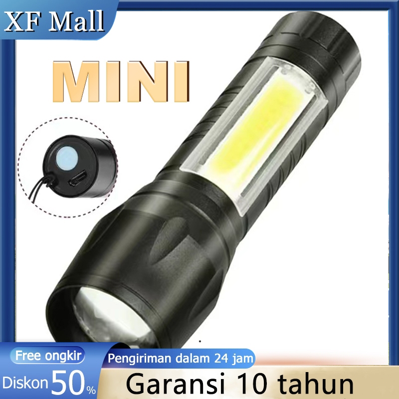 Jual Senter Mini COB LED Light Super Terang Lampu Senter Mini Rechargeable 3 Mode Waterproof ...