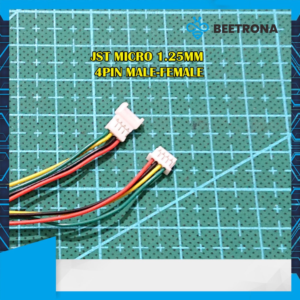 Jual JST Micro 4PIN 1.25mm DF13 Connector with Cable Male & Female ...