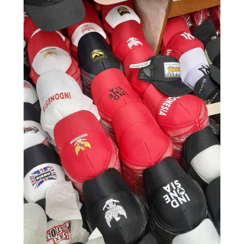 Jual Topi jaring Merah putih Topi logi Dirgahayu Topi Karnaval 17 ...