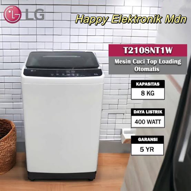Jual LG Mesin cuci 8 kg LG T2108NT1W LG mesin cuci otomatis 8kg mesin ...