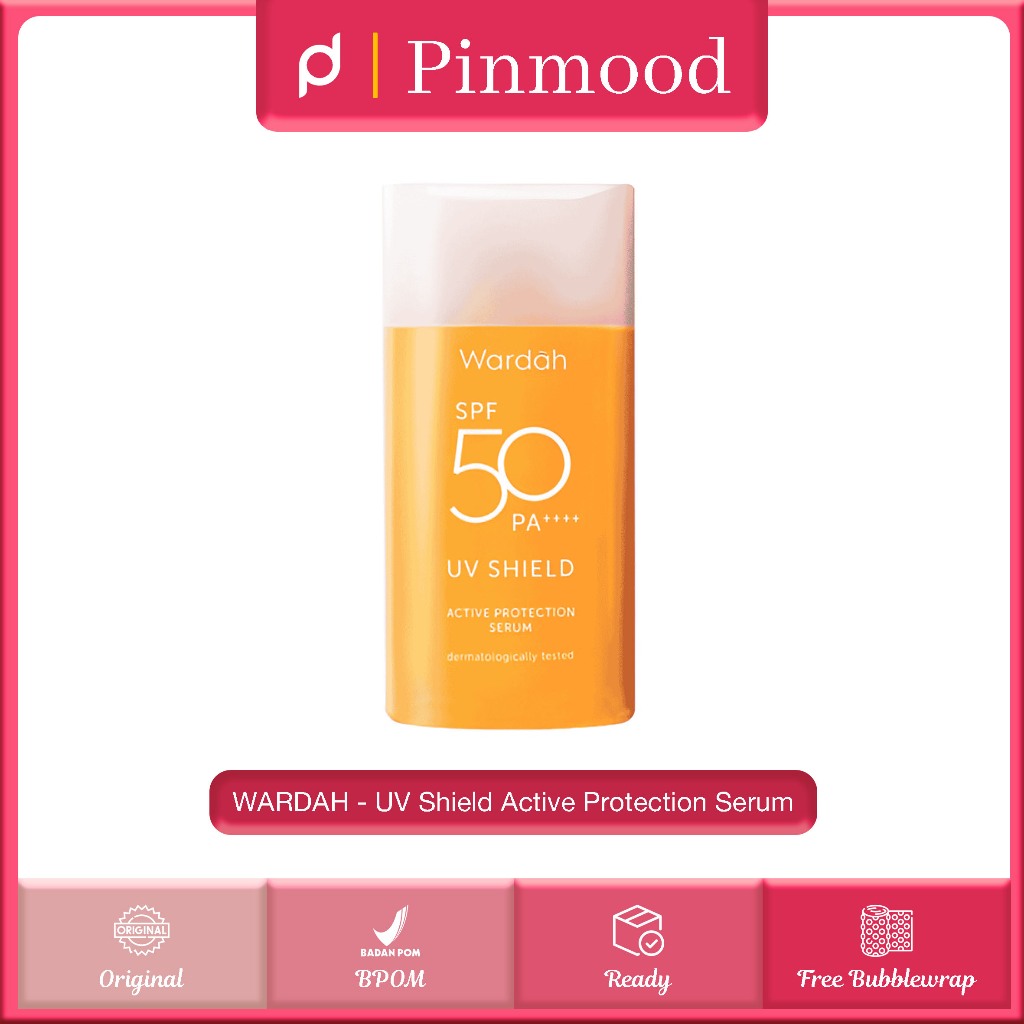 Jual WARDAH - UV SHIELD ACTIVE PROTECTION SERUM SPF 50 PA++++ ( 35 ml ) - Sunscreen Wajah 0% ...