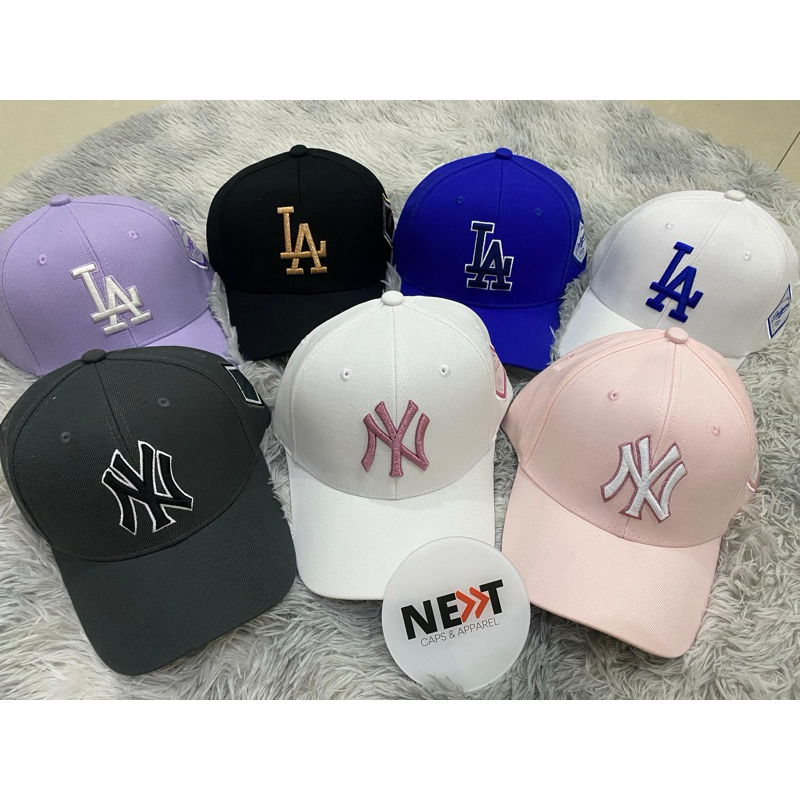 Jual Topi Korea NY Yankees LA Dodgers Stamp Pastel Baseball Cap - Topi ...