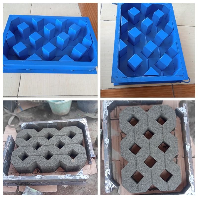 Jual cetakan paving grass block,paving taman rumput ukur 45x30x8 ...