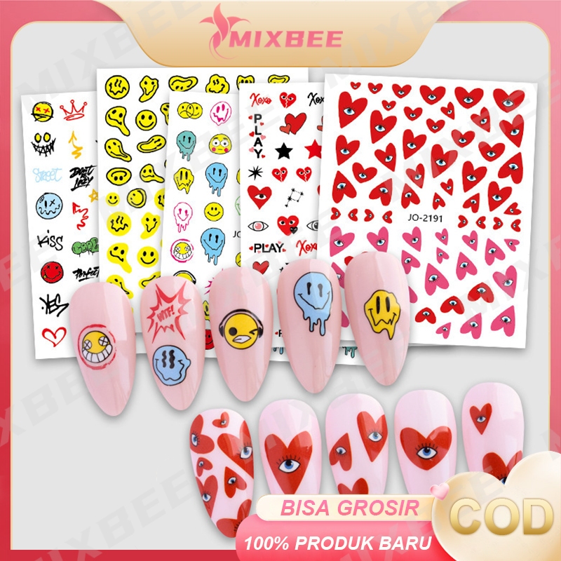 Jual 1 Lembar / Pak Stiker Kuku Kartun Doodle /Stiker Kuku Foil ... Jual 1 Lembar / Pak Stiker Kuku Kartun Doodle /Stiker Kuku Foil ...