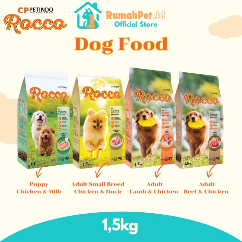 Jual Rocco Dog Food 1,5kg Rocco Makanan Anjing 1,5kg | Shopee Indonesia