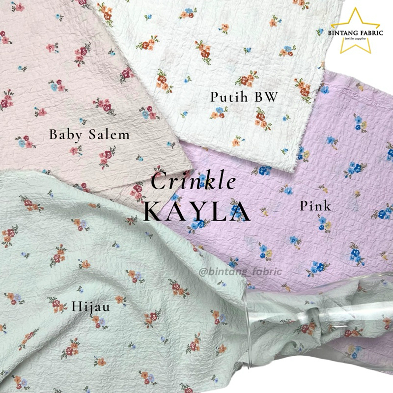 Jual Bahan Kain Crinkle Kayla 0,5 meter | Shopee Indonesia