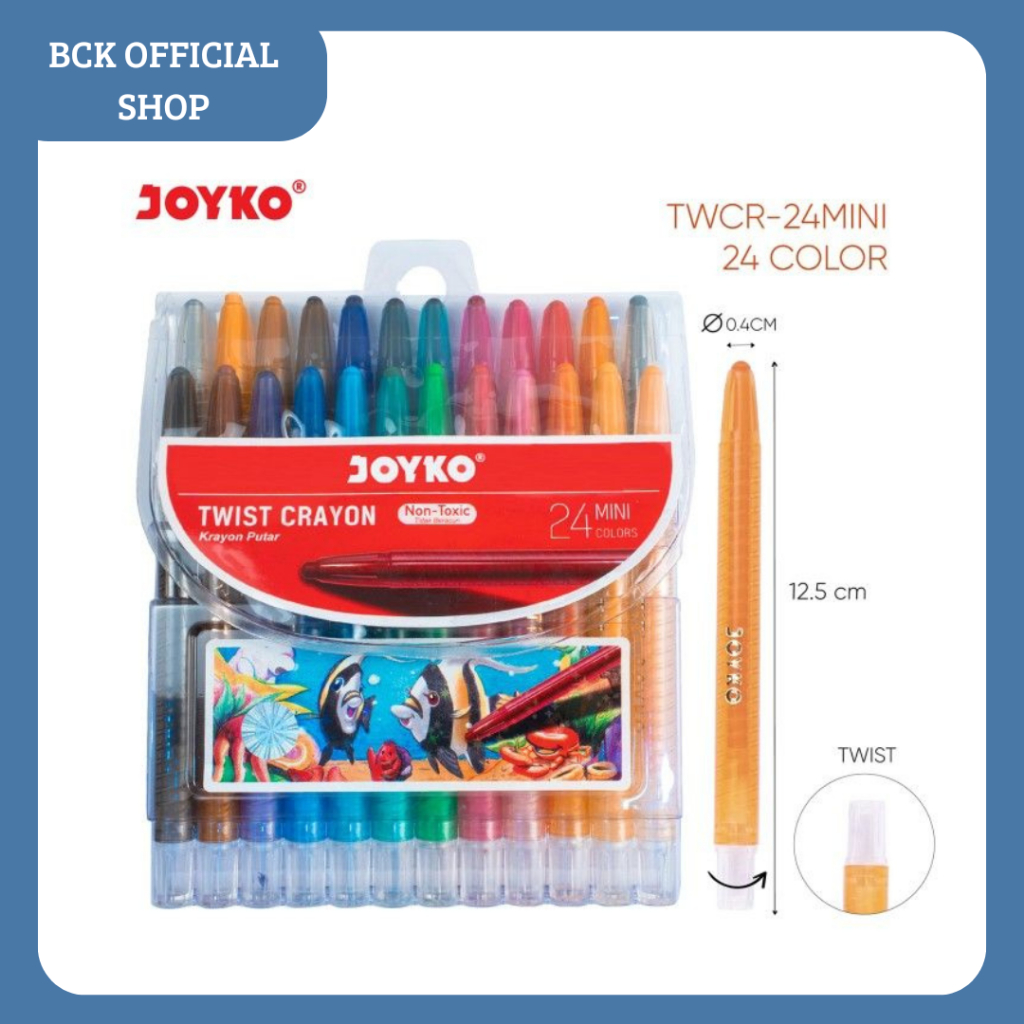 Jual Crayon Putar / Krayon Putar Joyko TWCR-24Mini (Set) | Shopee Indonesia