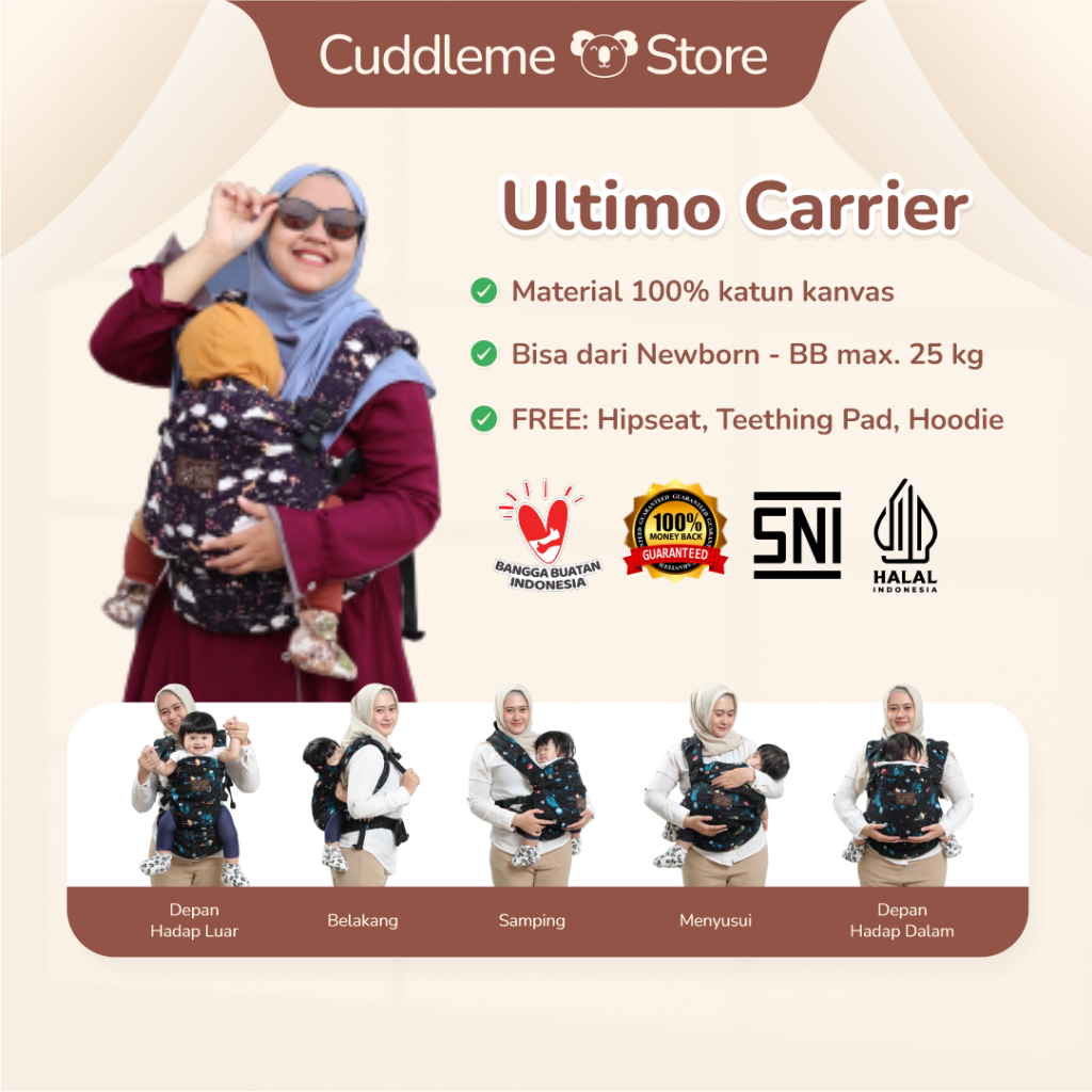 Jual Gendongan Hipseat SSC Cuddle Me Ultimo Carrier Support 5 Posisi ...