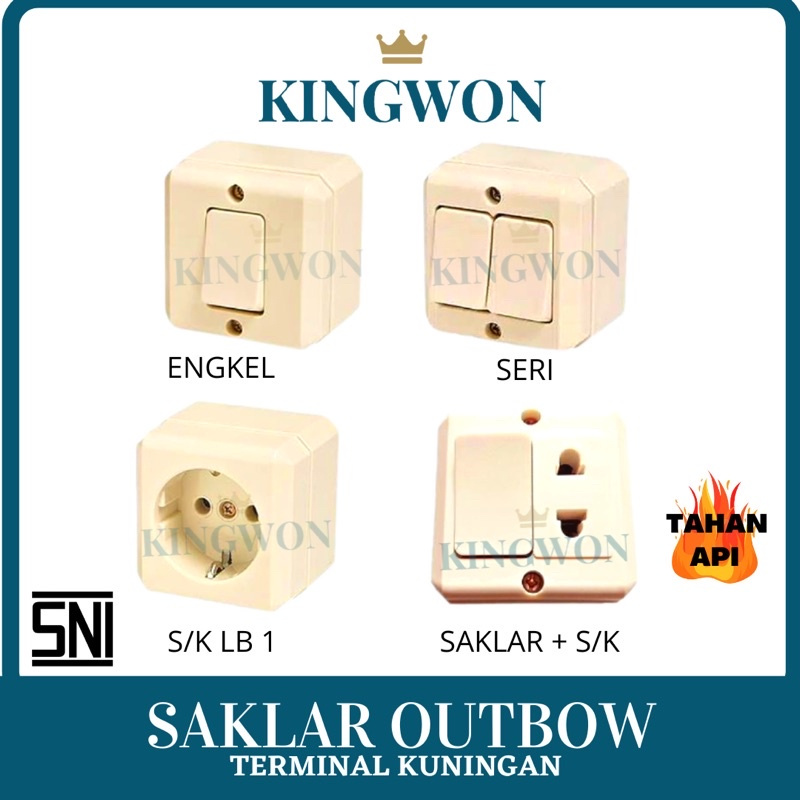 Jual SAKLAR LAMPU OUTBOW OB SWITCH LAMP SERI ENGKEL STOP KONTAK ON OFF ...