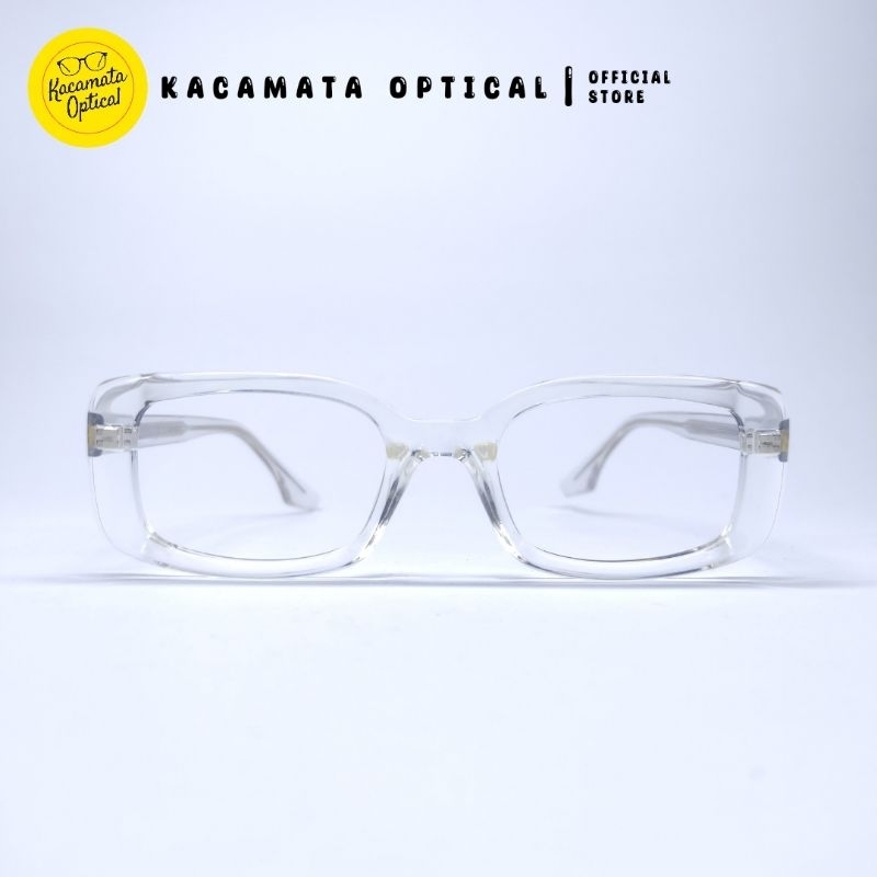 Jual KACAMATA OPTICAL - Frame KMO9076 Kotak Bening Besi Plastik ...