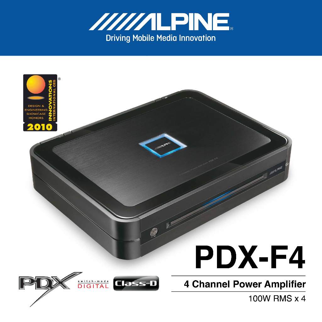 Jual ALPINE Power Amplifier 4 Channel 100W RMS x4 Kelas D Amplifier ...
