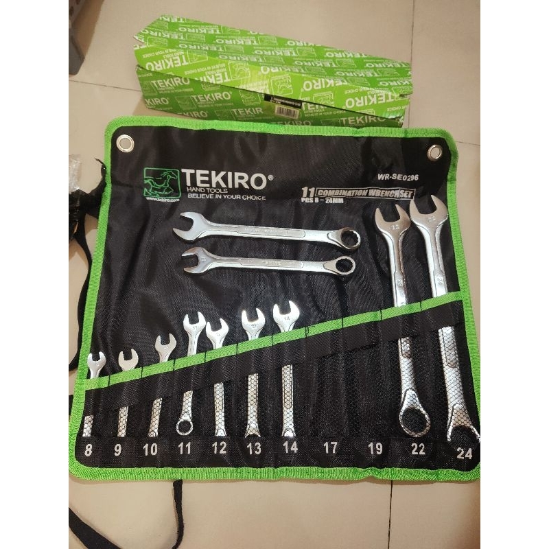 Jual Kunci ring pas set 11pcs TEKIRO 8-24 mm combination wrench 11 pcs 8 - 24 | Shopee Indonesia
