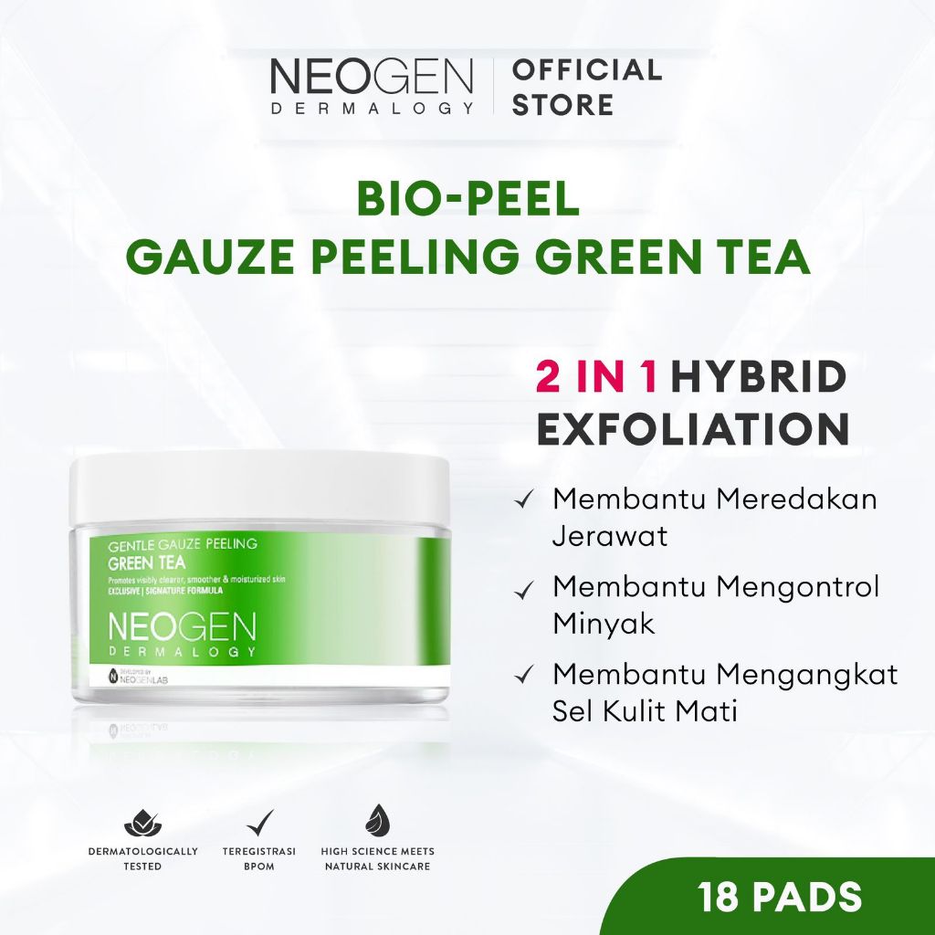 Jual NEOGEN DERMALOGY Bio Peel Gauze Peeling Green Tea Small Jar (18 Pads) | Shopee Indonesia