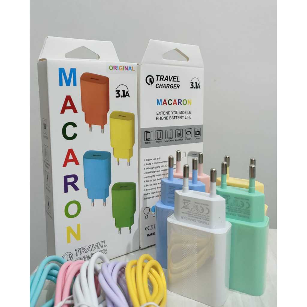 Jual Charger Macaron Original Charger Macaron Tersedia 5 Warna Kualitas ...