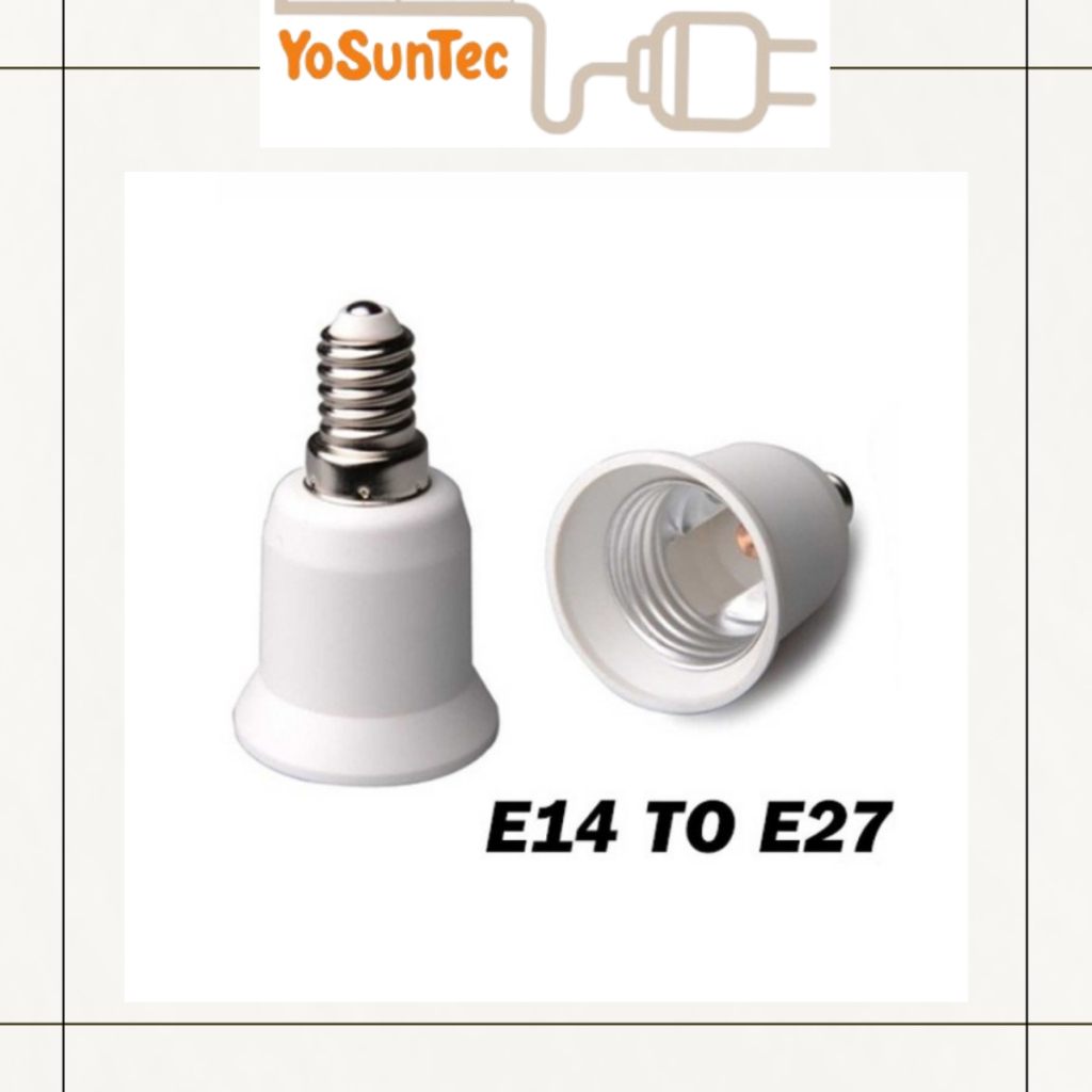 Jual Konverter Lampu Fitting E14 to Fitting E27 / E 27 to E 14 Fiting Lampu | Shopee Indonesia