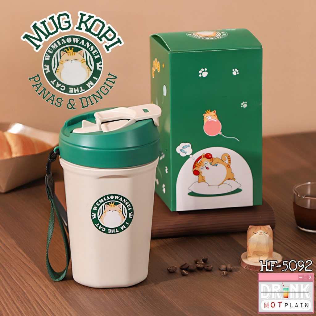 Jual Mug WU MIAO WAN SUI Tumbler Botol Minum Kopi Susu Teh Termos SUS ...