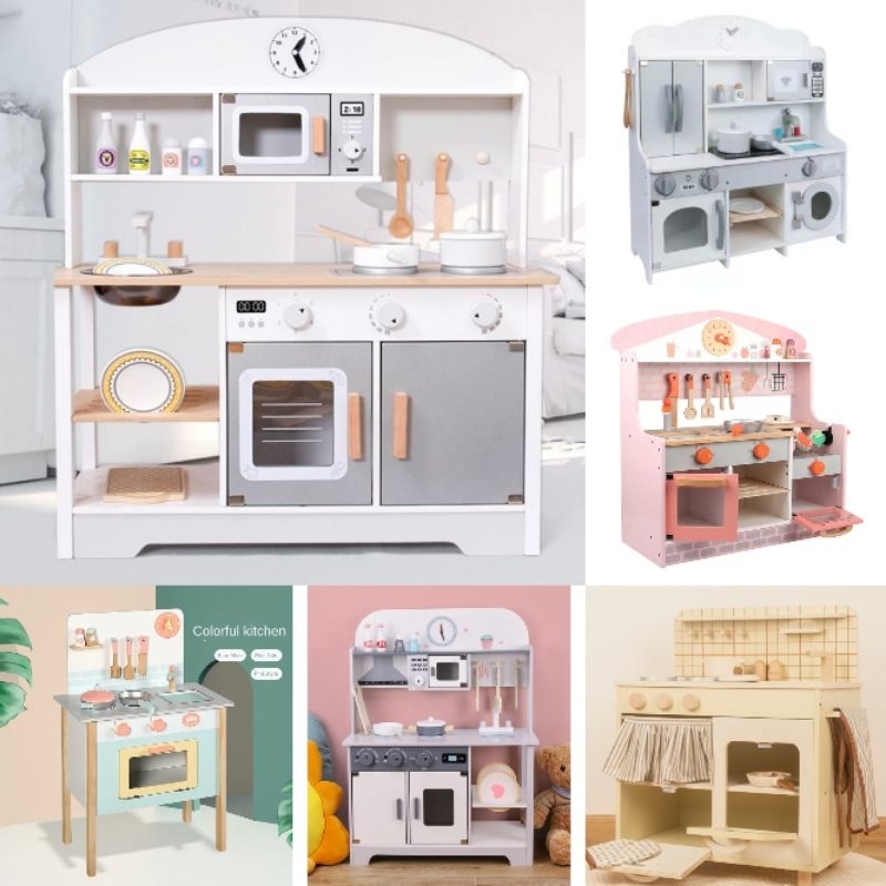 Jual Wooden toys kitchen set | Shopee Indonesia