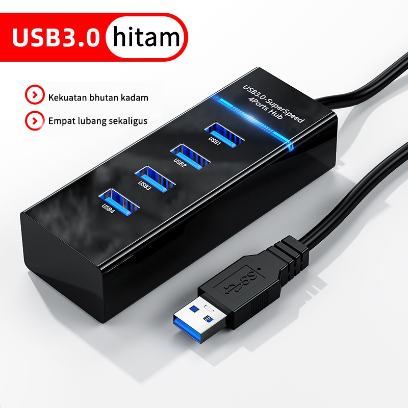 Jual Pasevin High Speed 4 Ports USB HUB 3.0 Adapter aksesoris kompute computer cabang USB ...