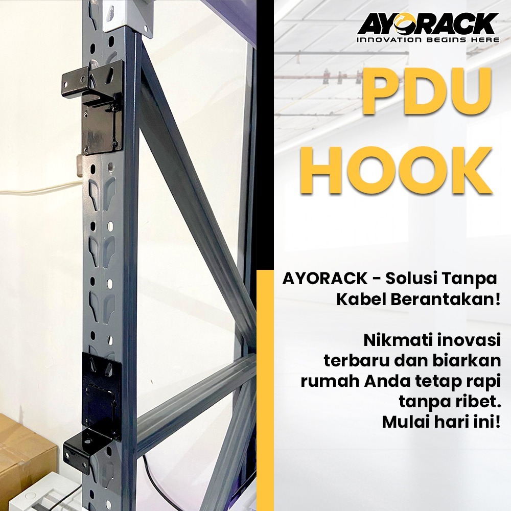 Jual AYORACK PDU HOOK - TEMPAT PENGAIT COLOKAN LISTRIK RACK SERBAGUNA ...