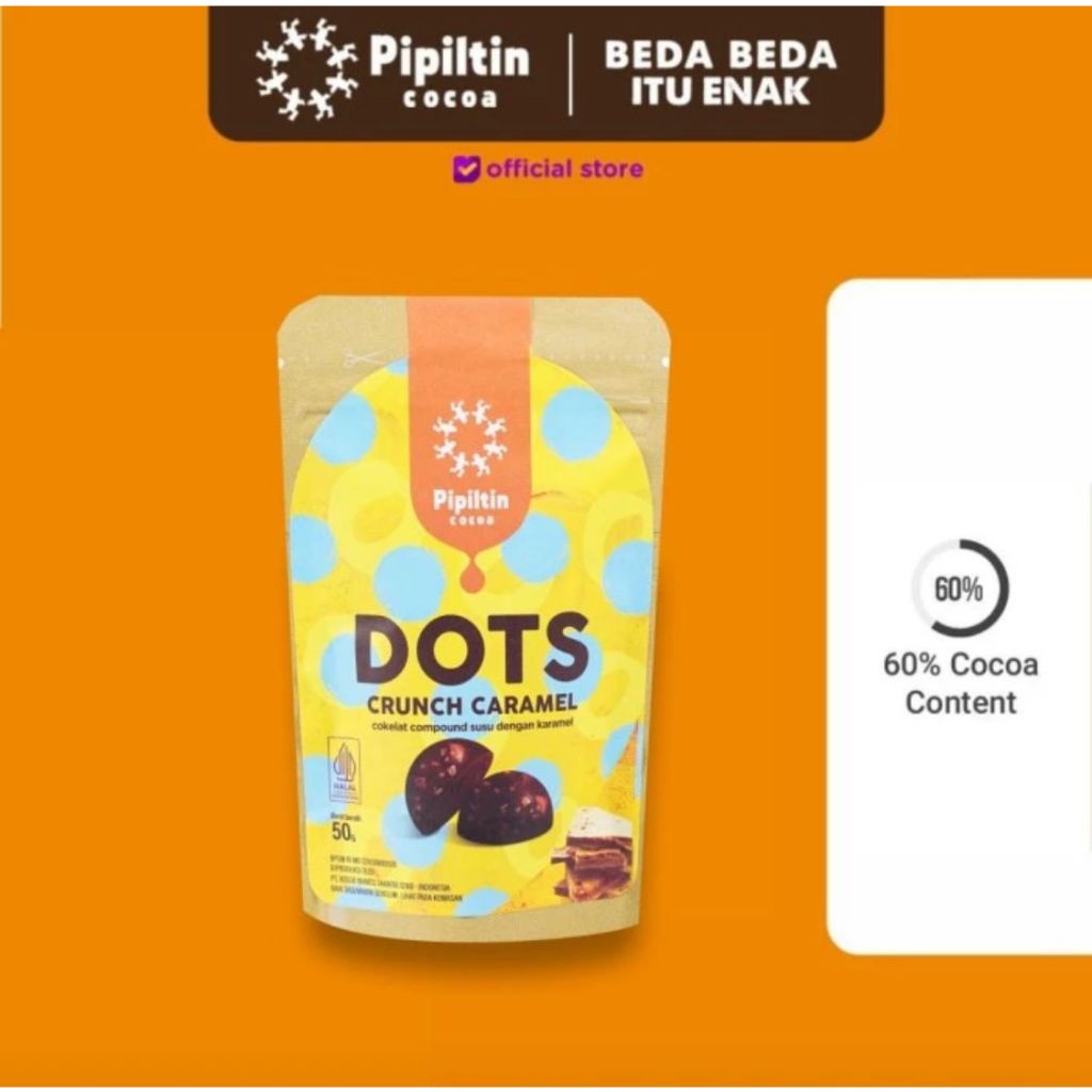 Jual Pipiltin Cocoa Cemilan Snack Coklat - Chocolate Dots Crunch ...