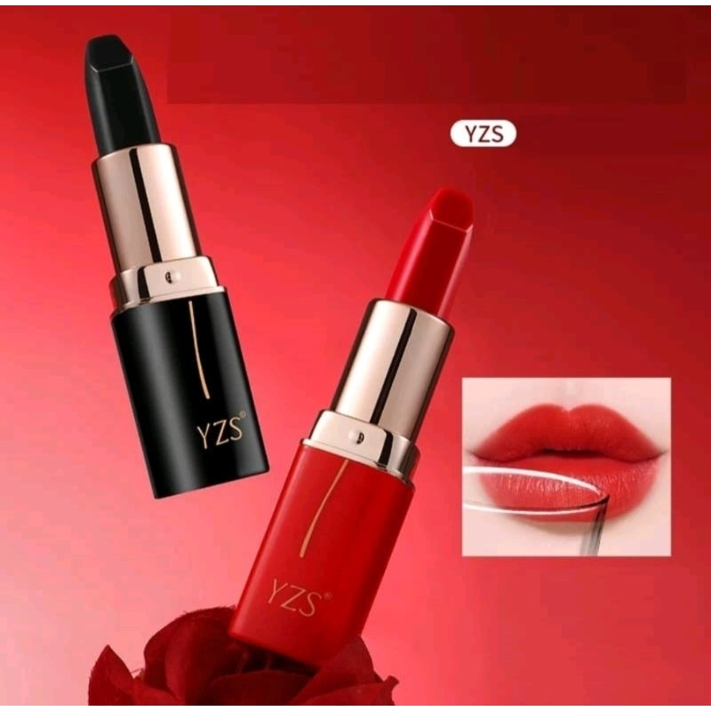 Jual YZS Lipstick Matte Warna merah dan hitam Lembut Tahan Lama ...