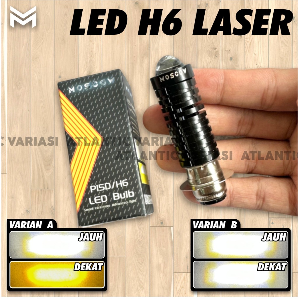 Jual HEADLAMP LED LASER H6 LAMPU UTAMA HII LOW AC-DC / LAMPU DEPAN ...