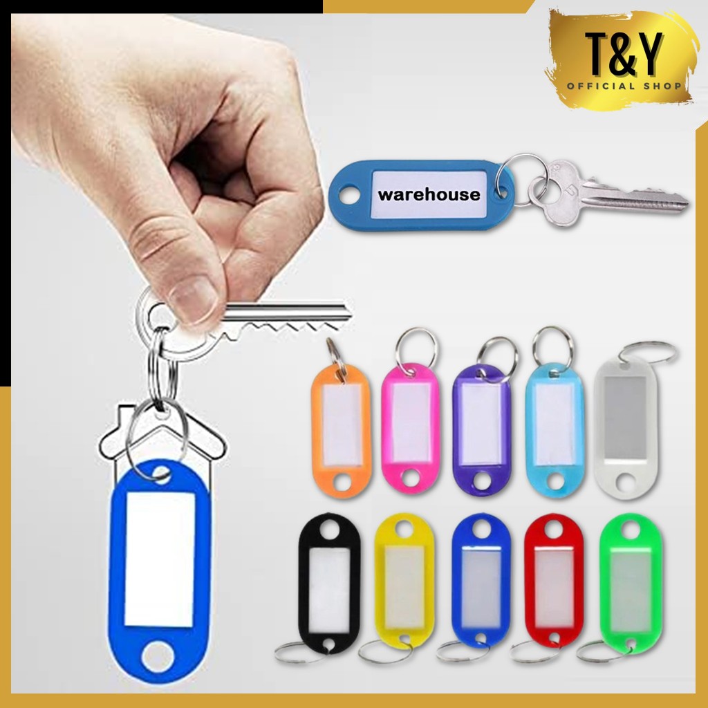 Jual T&Y Ganci Name Tag Gantungan Kunci Warna-Warni Label Nama Plastik ...