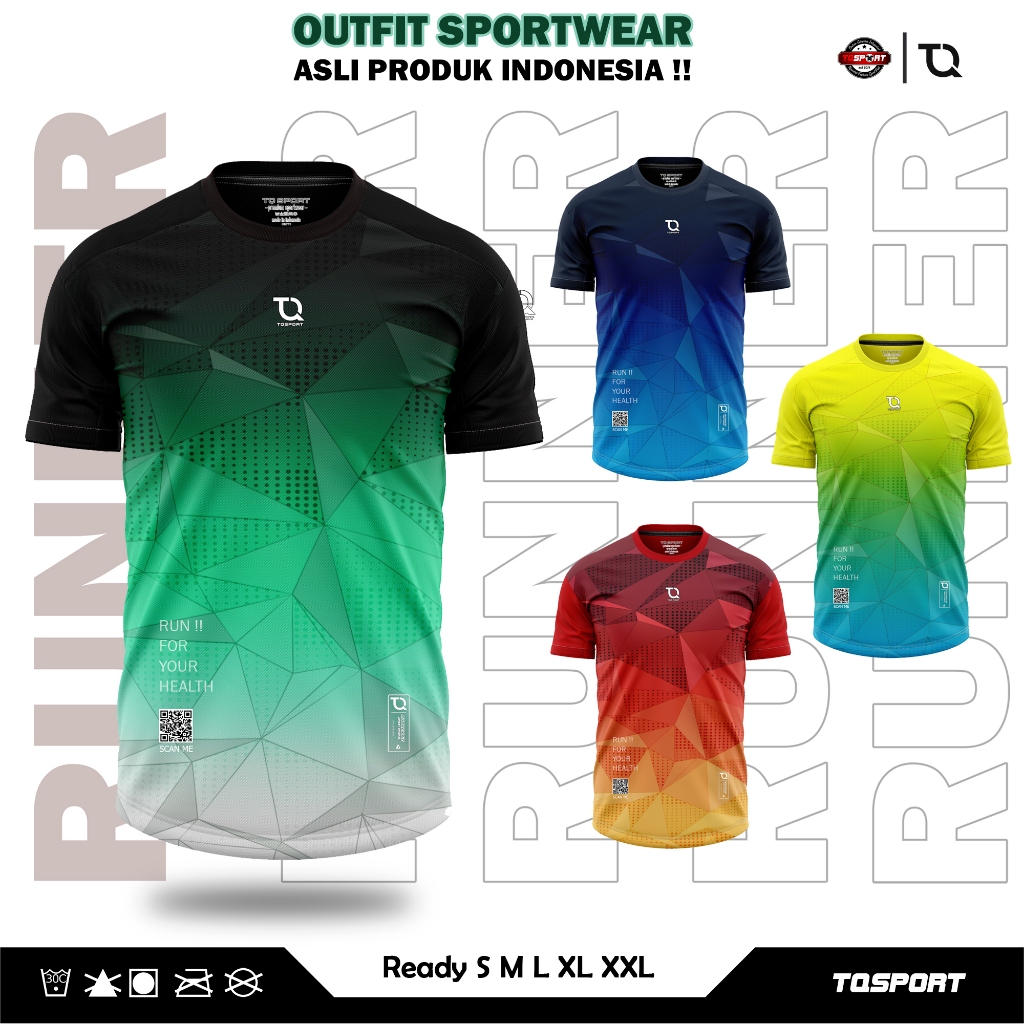 Jual TQ Jersey DIAMOND Baju Running Kaos Olahraga Lari Pria Atasan ...