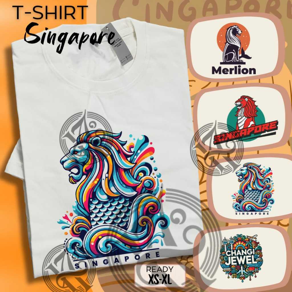 Jual Kaos Oleh-oleh Singapore Series 2 Destinasi Wisata Negara Populer ...