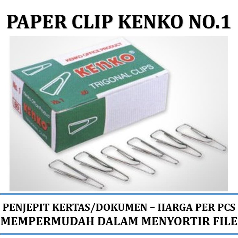 Jual Paper Clip Kenko No 1 sedang (Harga/Pak) | Shopee Indonesia