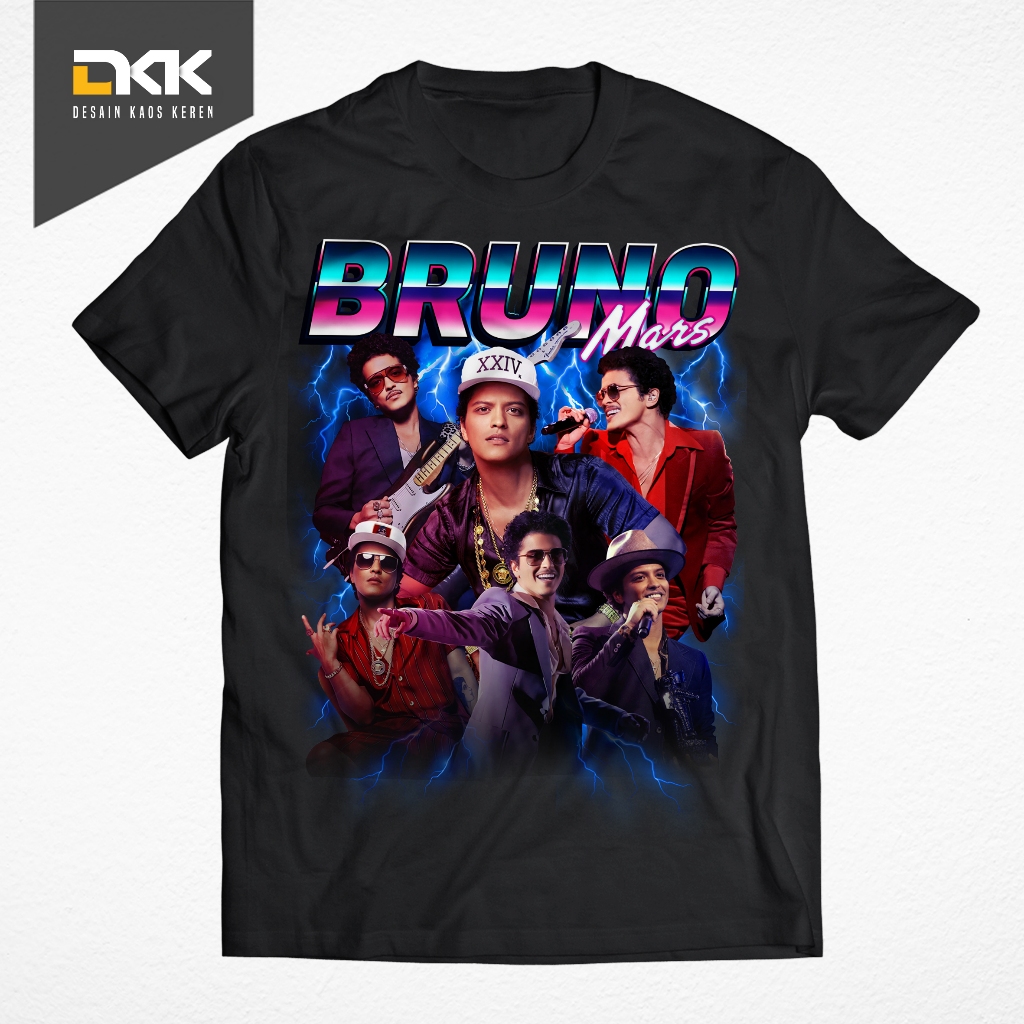Jual Desain Kaos Keren - Kaos Bootleg Fans Desain Bruno Mars | Shopee ...