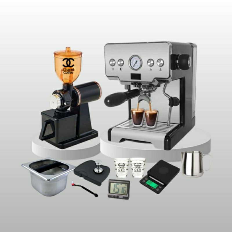Jual Paket Bundle Mesin Kopi Espresso GS 05 + Grinder N600 Coffee Mill ...