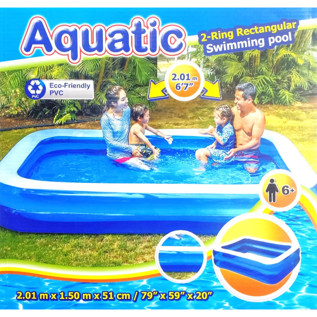 Jual 20021 KOLAM KOTAK 200x150x51cm BIRU/PINK kolam bawah polos packing ...