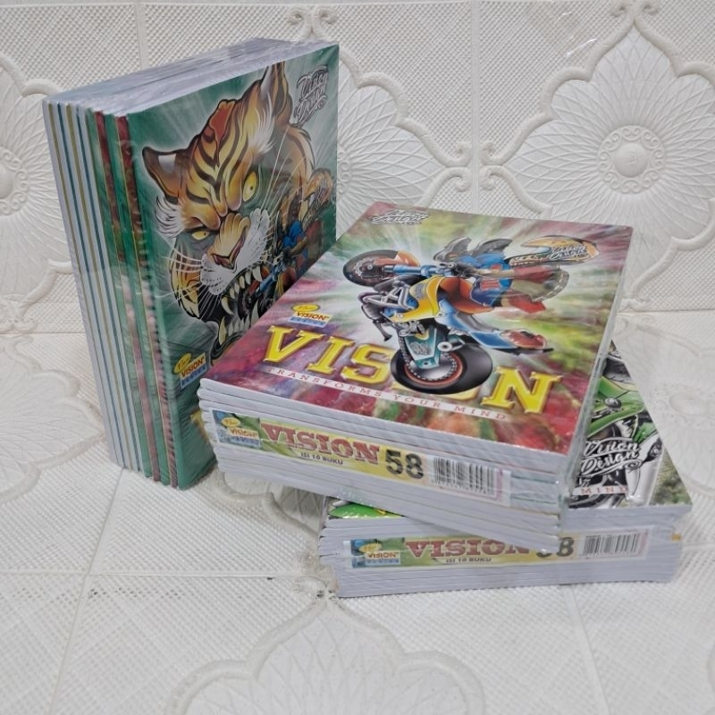 Jual Buku tulis Sekolah Vision 58 lembar isi 10 pcs buku | Shopee Indonesia